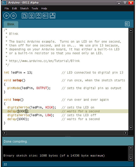 Arduino 2.1 IDE Overview